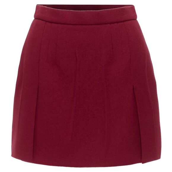 Prada | Skirts | Prada Virgin Wool Blend Crinkle Effect Crepe Mini ...